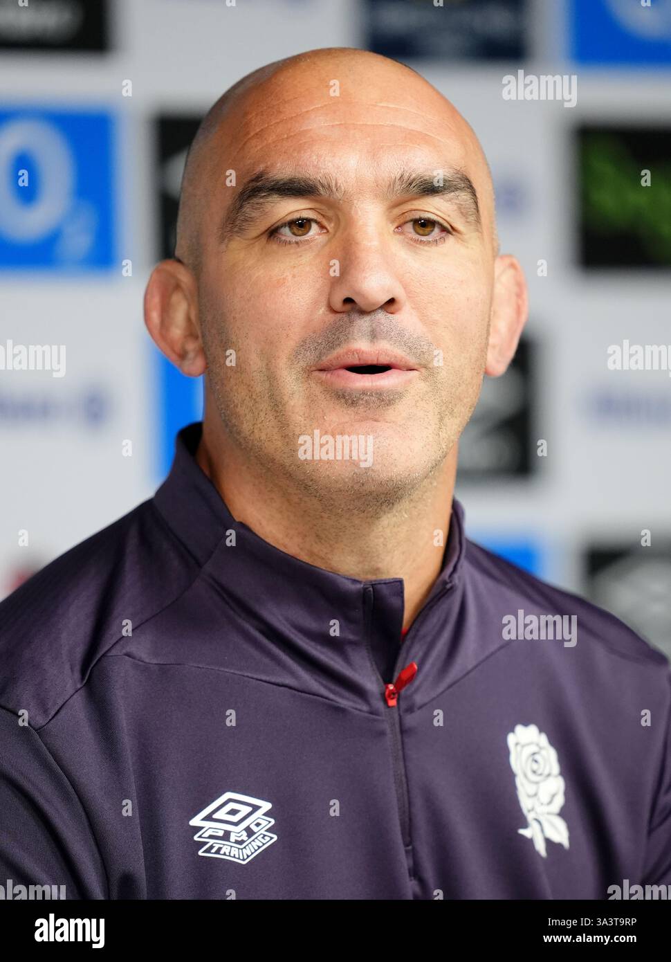 England's defence coach Joe El-Abd during a press conference at the ...