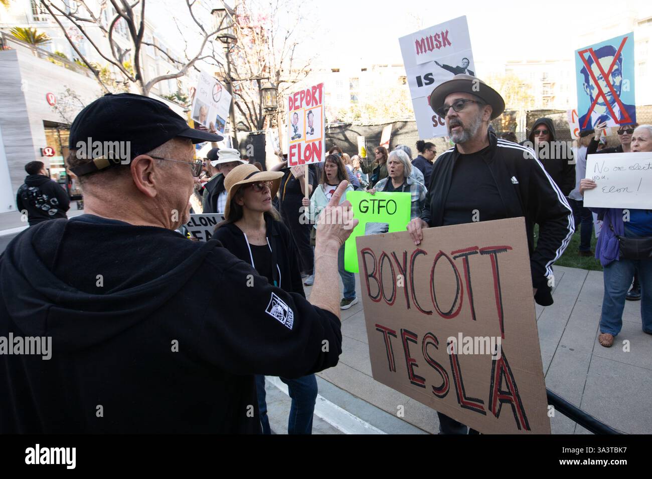 Glendale, California, USA - March 15, 2025: People participate in a ...
