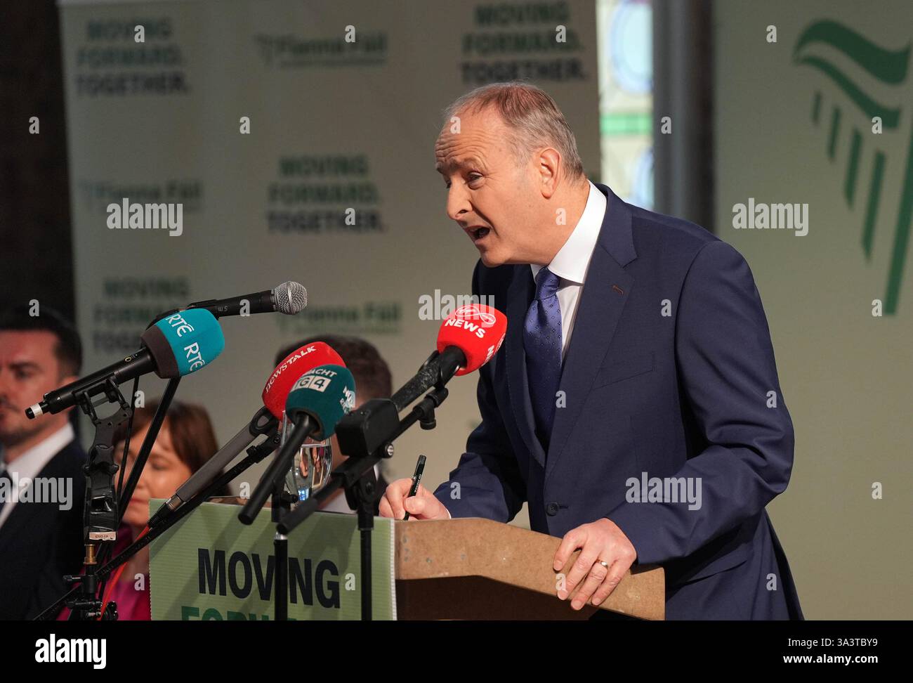 Fianna Fail leader Micheal Martin speaking at the launch the party's ...