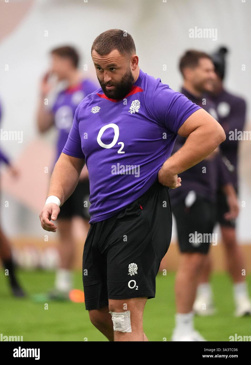 England's Will Stuart during a training session at Pennyhill Park ...