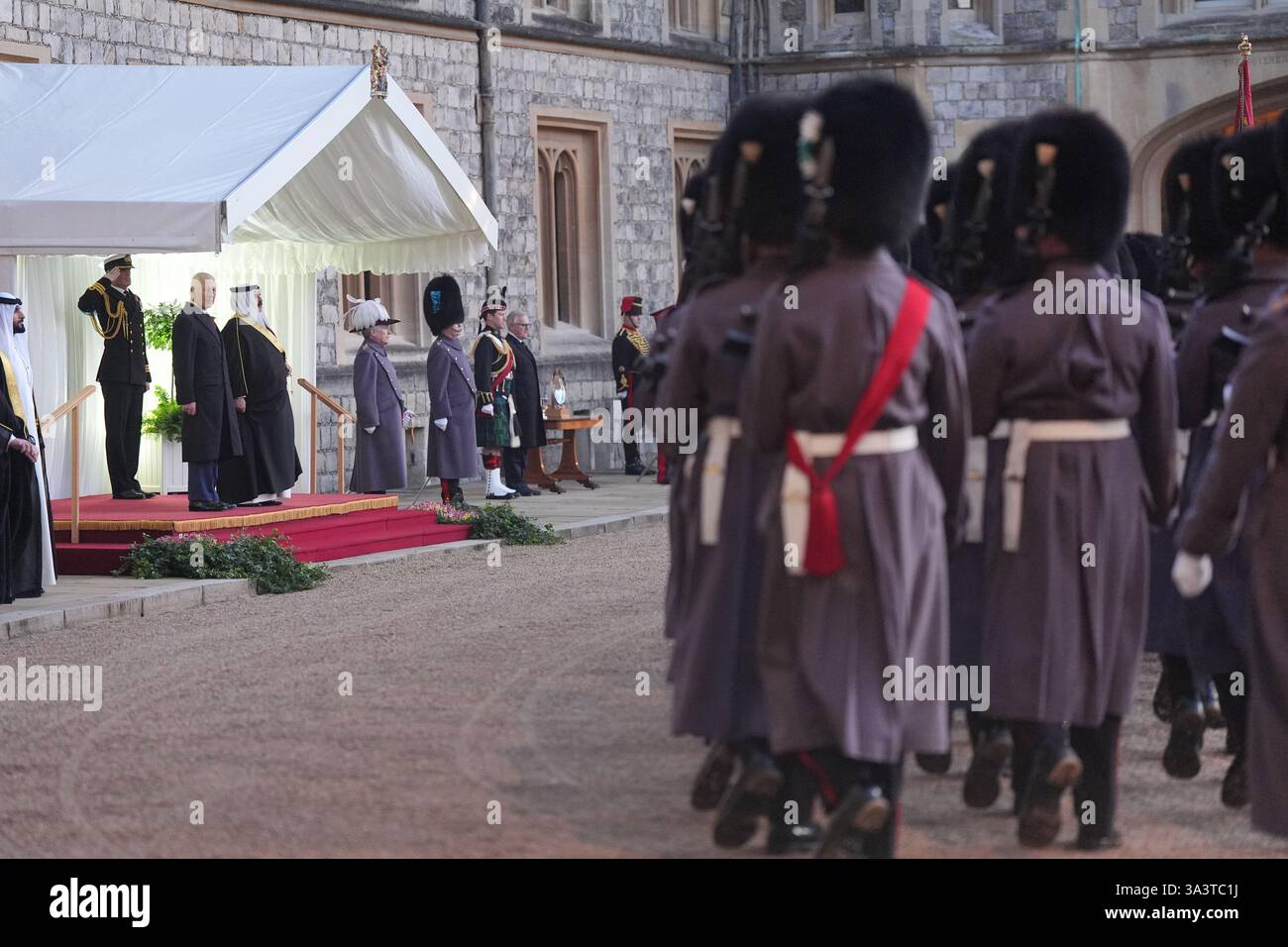 King Hamad Bin Isa Al Khalifa, King of the Kingdom of Bahrain and King Charles III, ahead of ...