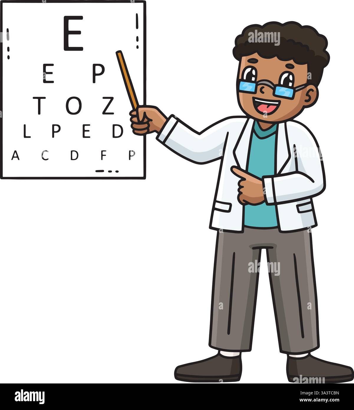 Ophthalmologist Doctor Eye Test Chart Clipart Stock Vector Image & Art ...