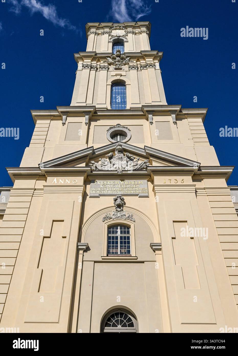Potsdam, Germany. 17th Mar, 2025. The rebuilt tower of the Garrison ...
