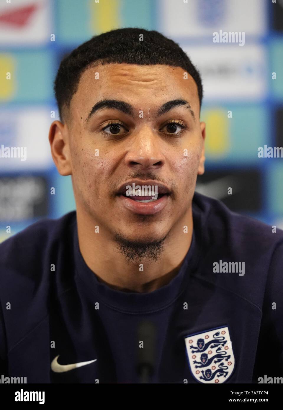 England's Morgan Rogers during a press conference at St George's Park ...