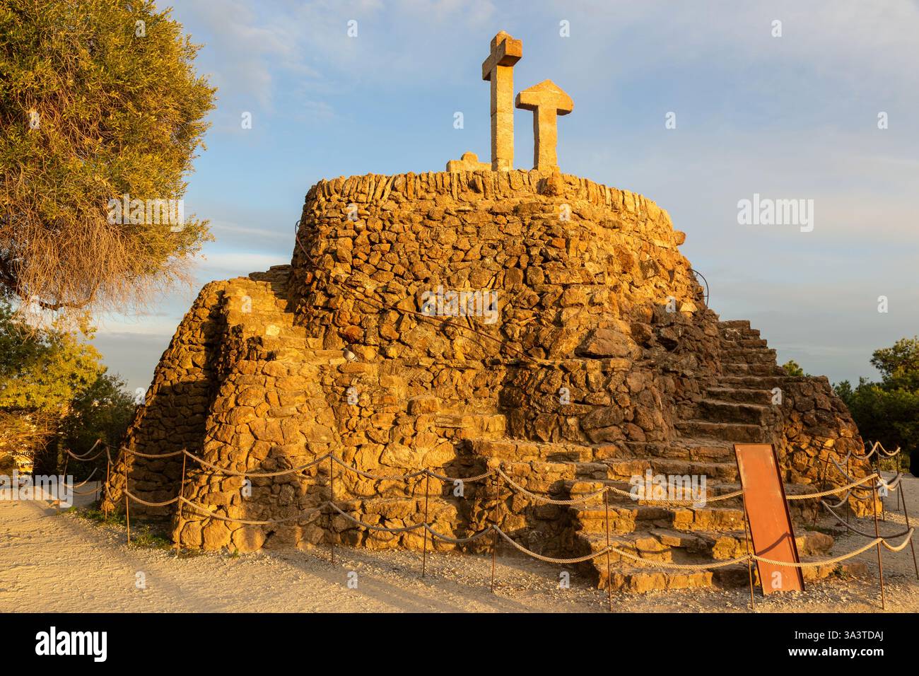 Hill of the Three Crosses (Turo de les tres Creus) Sunset Light. Famous ...