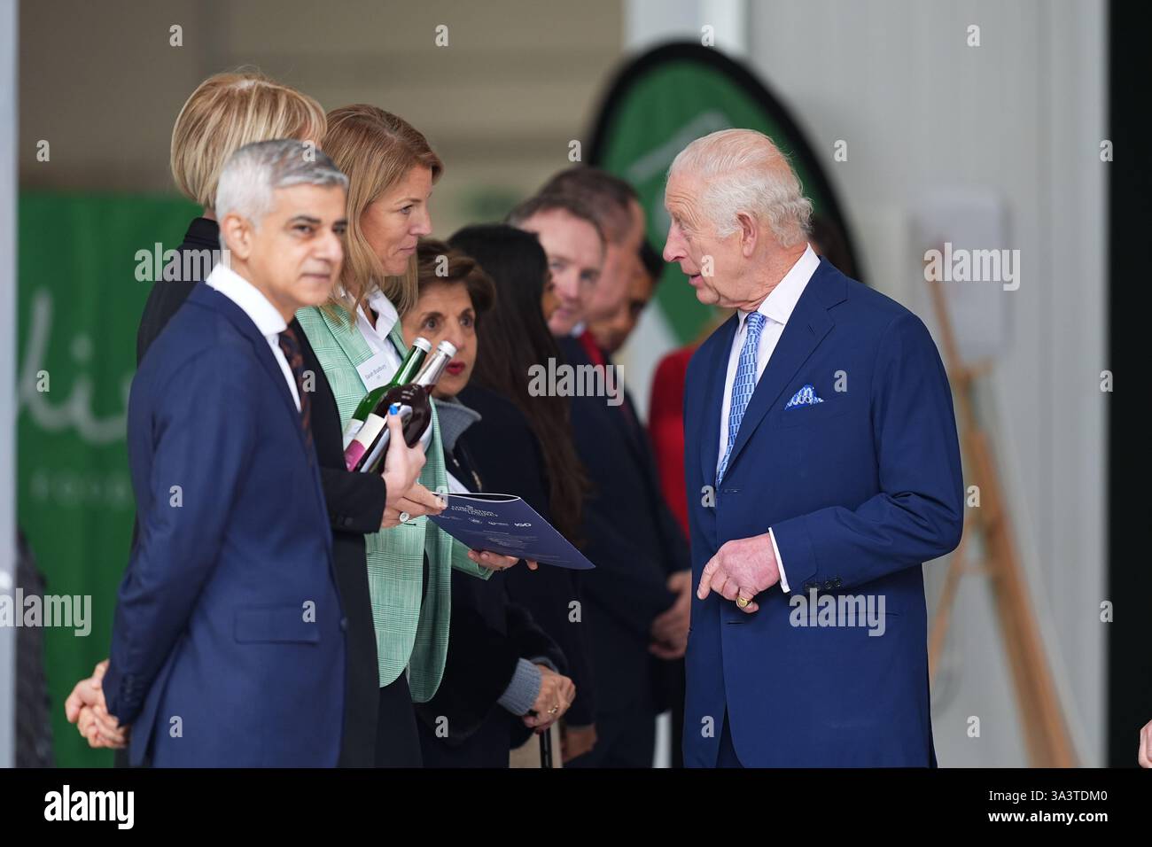 King Charles III leaves following the opening of the first Coronation ...
