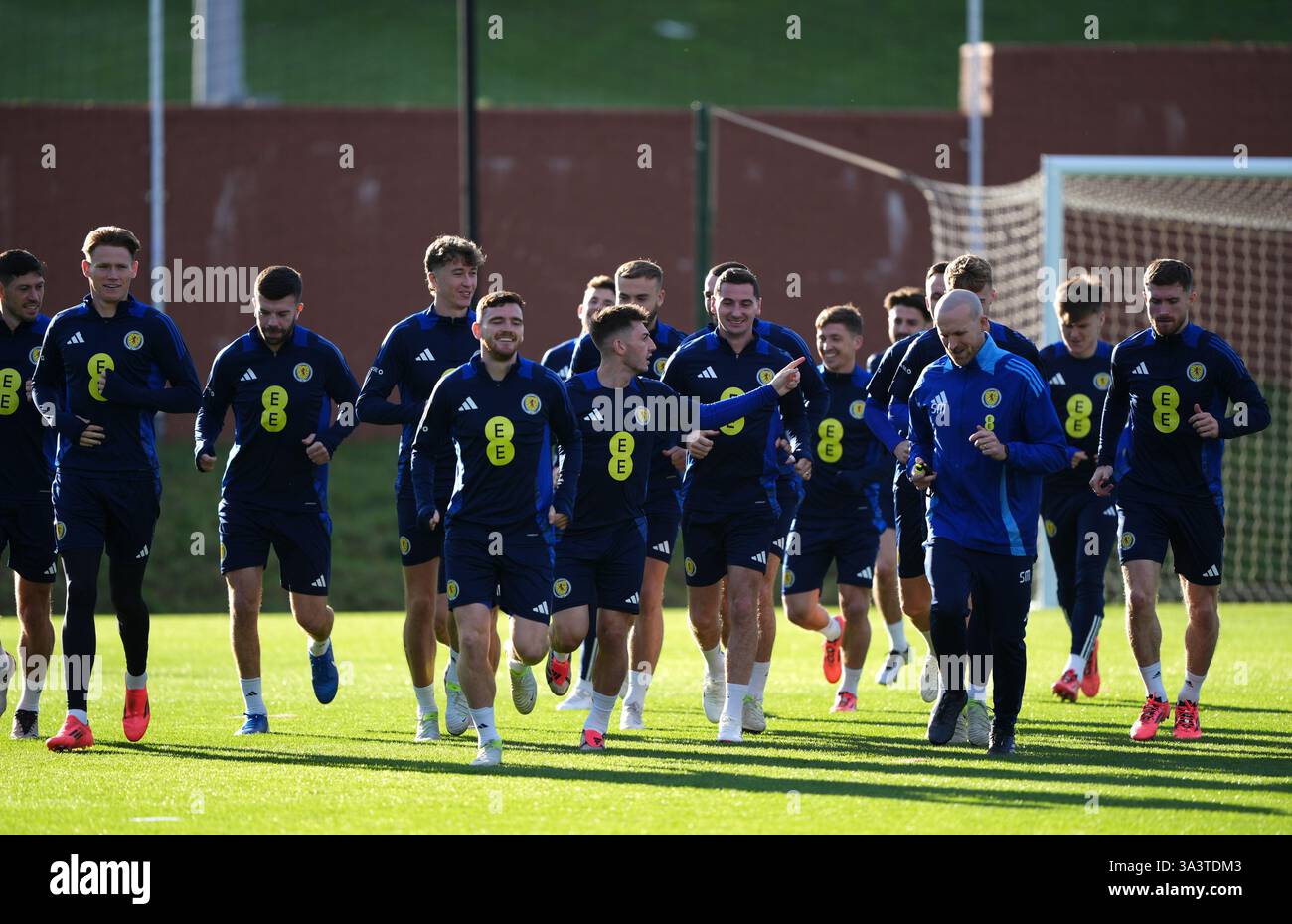 Scotland players during a training session at Lesser Hampden, Glasgow ...