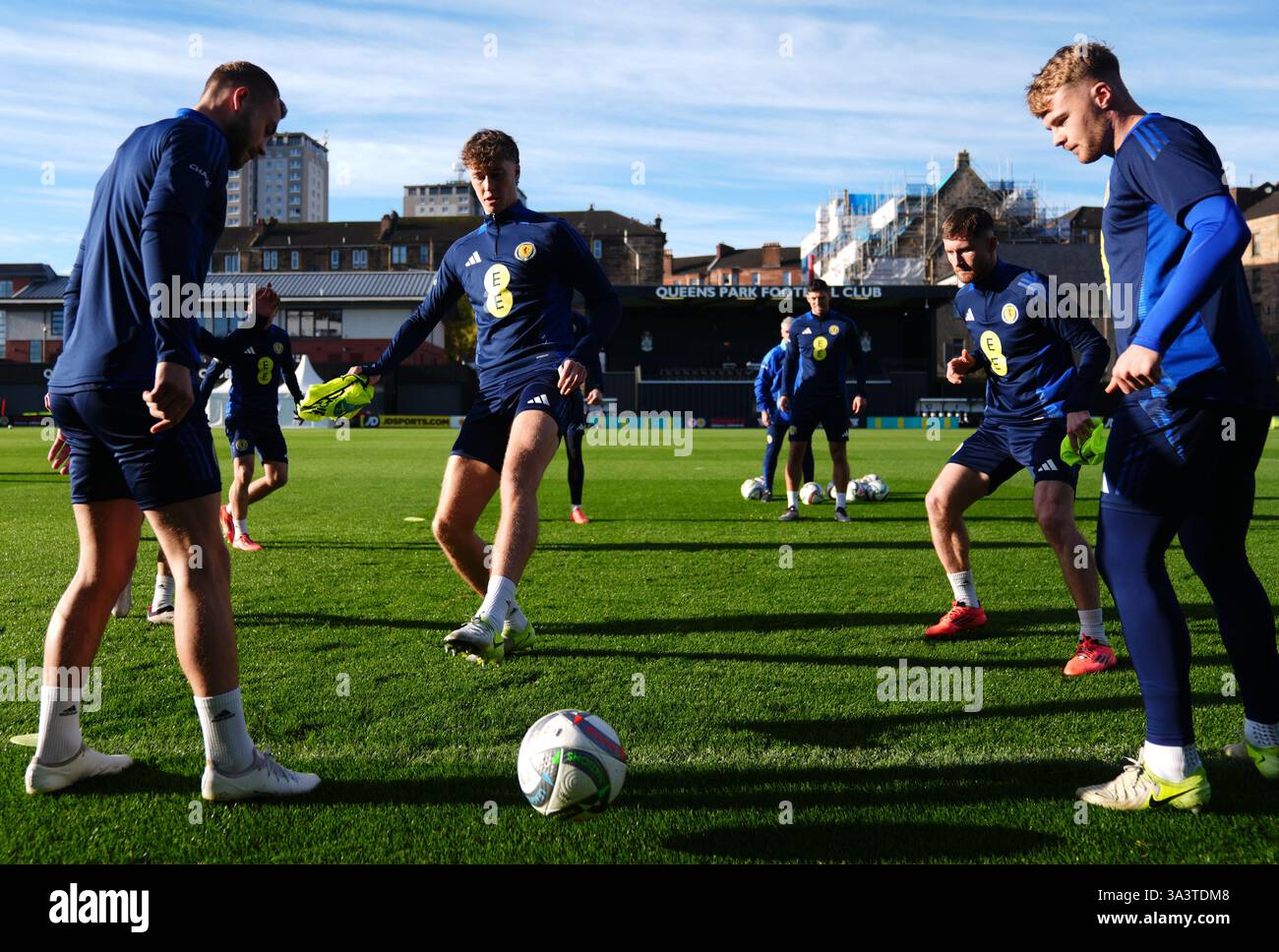 Scotland's Ryan Porteous and Jack Hendry during a training session at ...