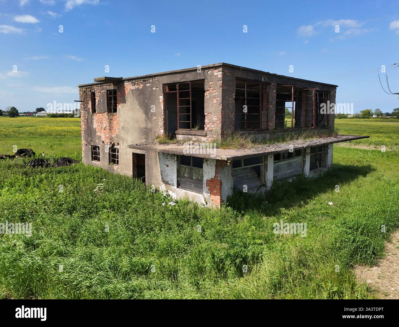 aerial view of RAF Catfoss control tower east Yorkshire,World war two ...