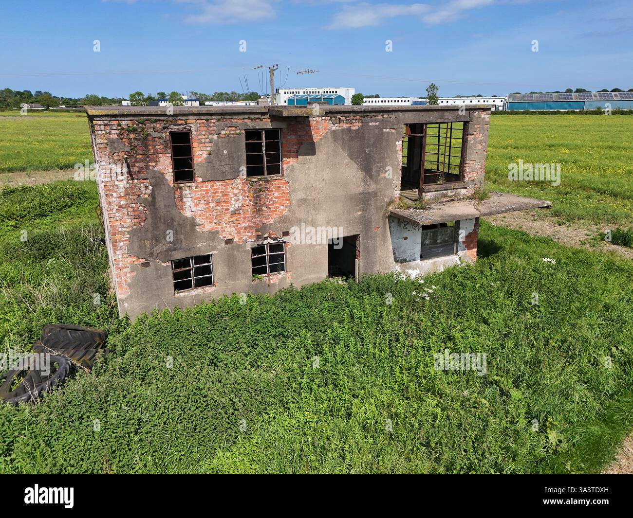 aerial view of RAF Catfoss control tower east Yorkshire,World war two ...