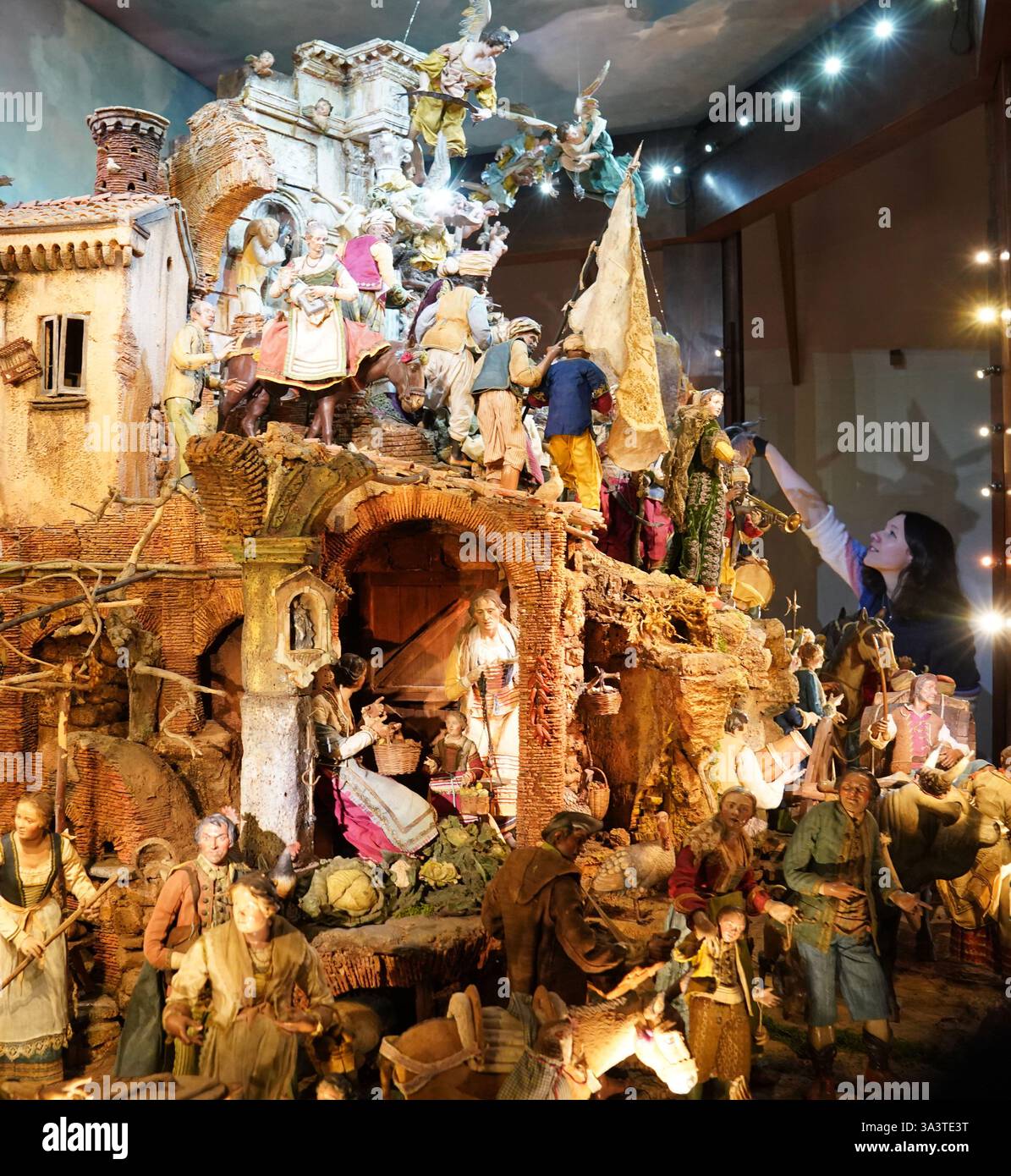 EDITORIAL USE ONLY An 18th-century Neapolitan nativity scene made up of ...