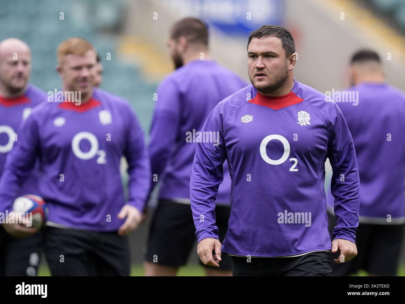 England's Jamie George during a team run at the Allianz Stadium ...