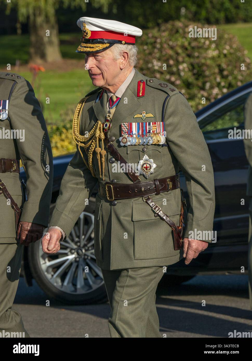 King Charles III, as Captain General Royal Marines, during a visit to ...