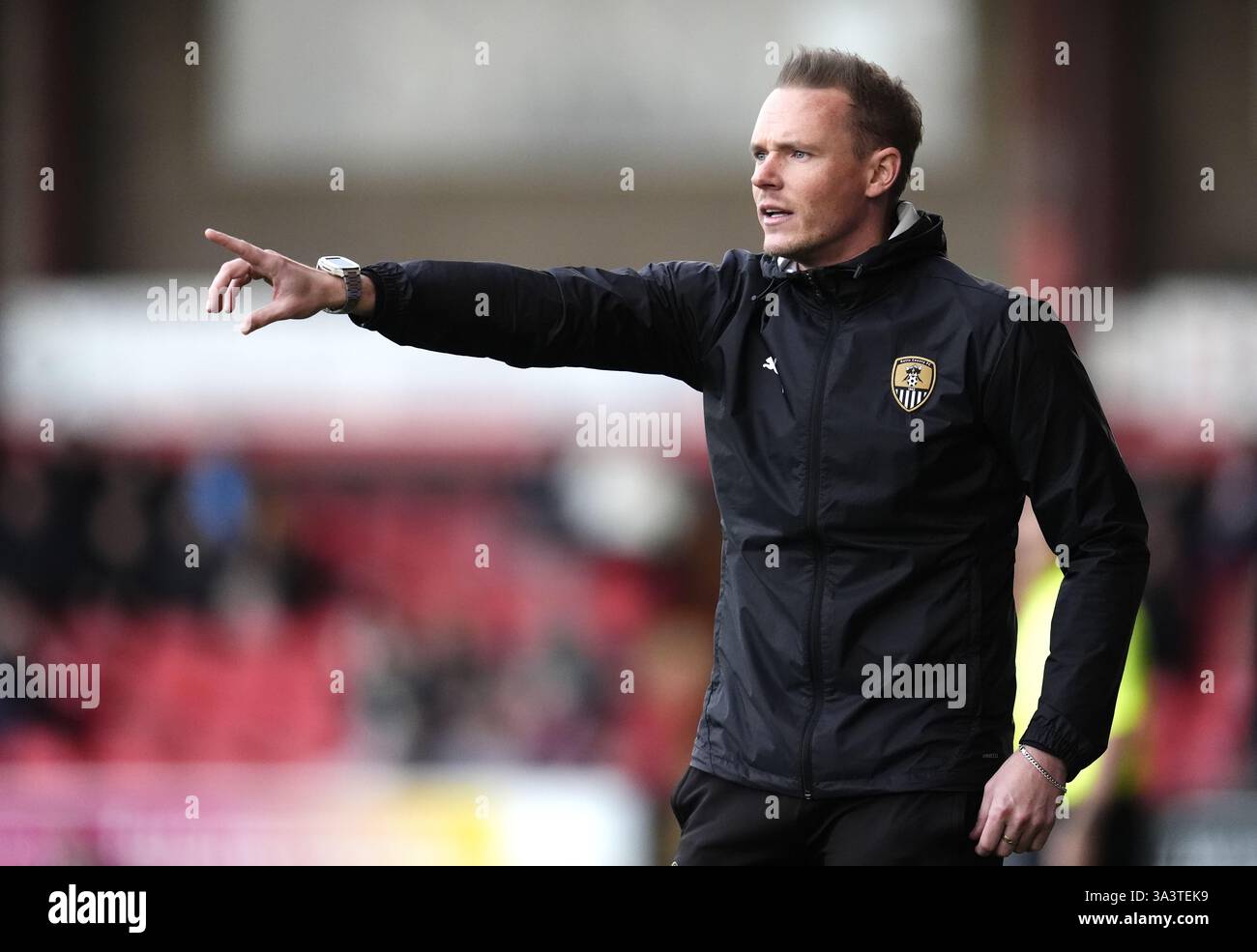 Notts County assistant manager Matthew Saunders during the Sky Bet ...
