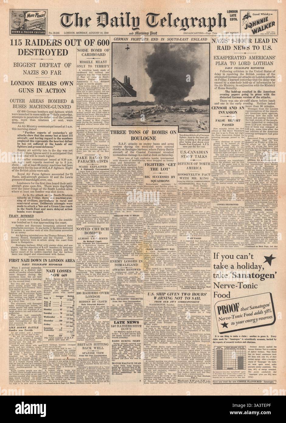 1940 daily telegraph luftwaffe raids on london and south east hi-res ...