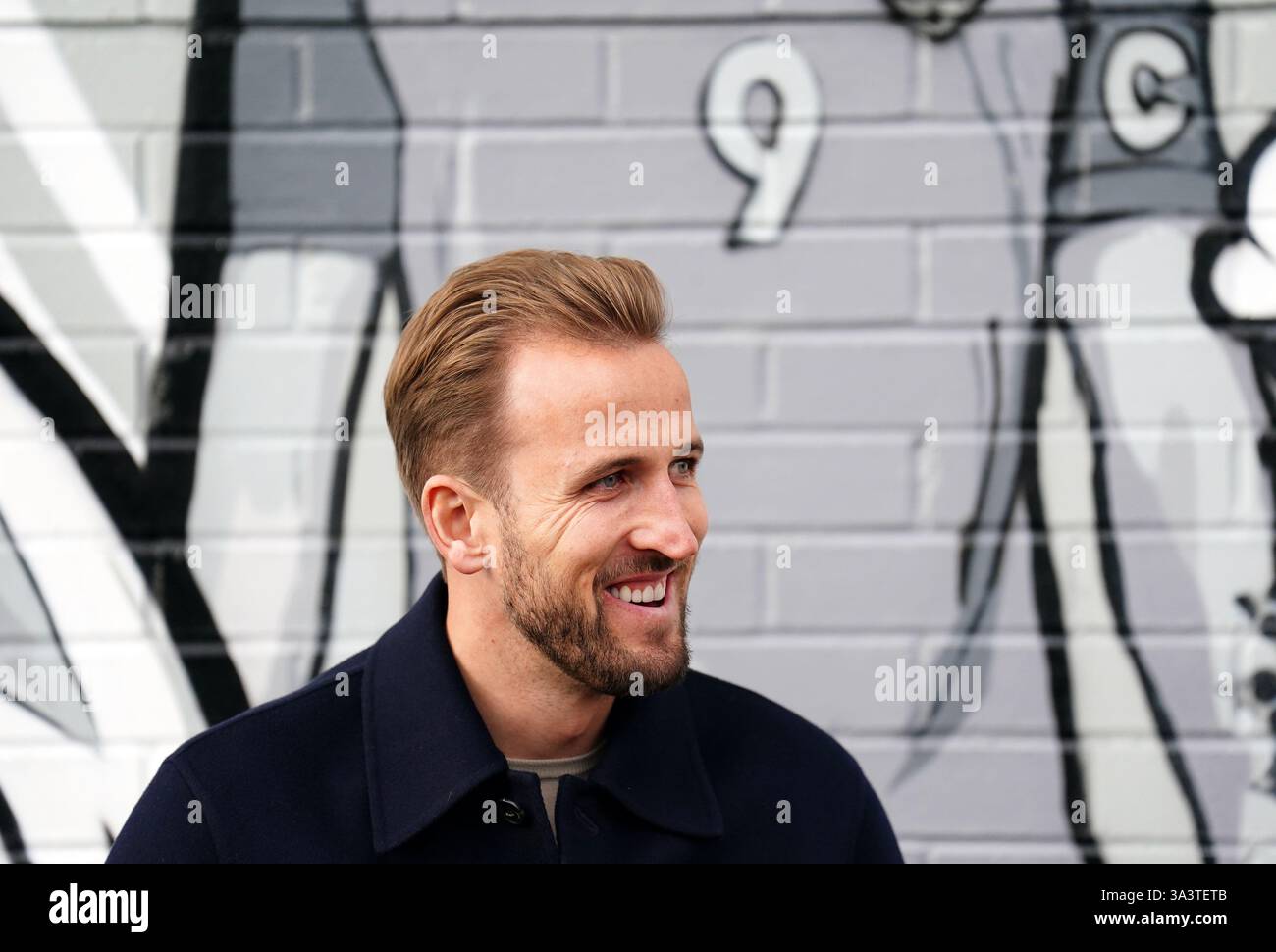 Harry Kane during the unveiling of a statue of himself at The Peter May ...