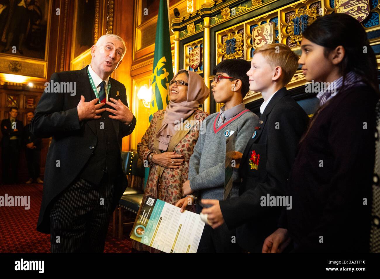 (left to right) Speaker of the House of Commons Sir Lindsay Hoyle ...
