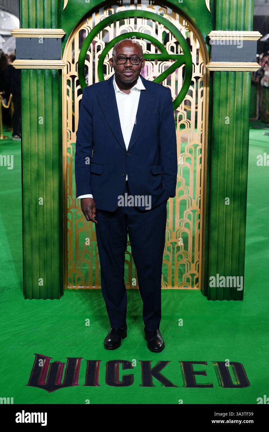Edward Enninful attends the UK premiere of Wicked at the Royal Festival ...