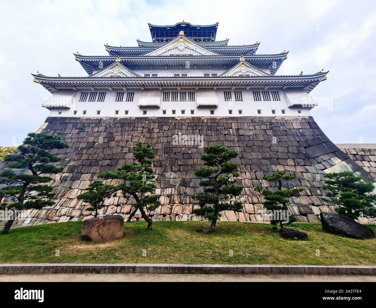 Osaka Castle. a Japanese castle in Chuo-ku, Osaka, Japan Stock Photo ...