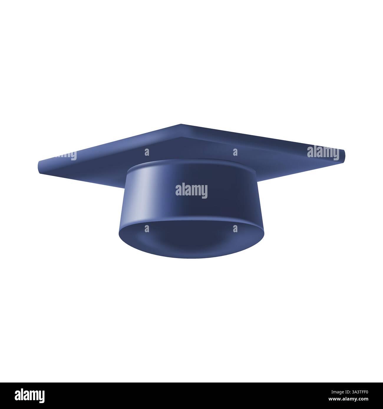 Realistic Blue graduate cap. 3D Graduation Doctoral hat Stock Vector ...