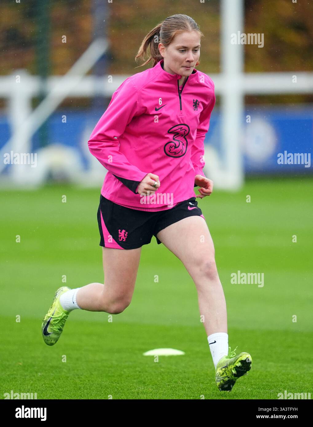 Chelsea's Sjoeke Nusken during a training session at Cobham Training ...