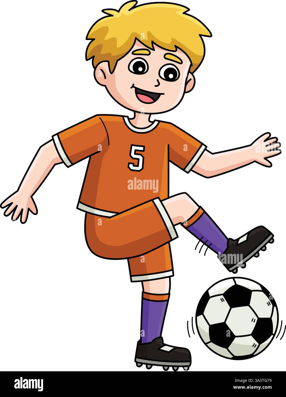 Male Soccer Player Doing Tricks Cartoon Clipart Stock Vector Image ...
