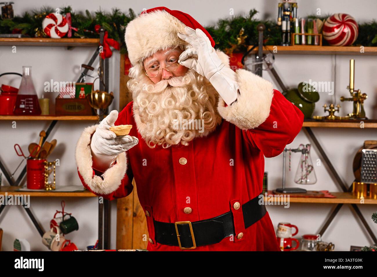 EDITORIAL USE ONLY Santas trained by Ministry Of Fun's Santa School ...