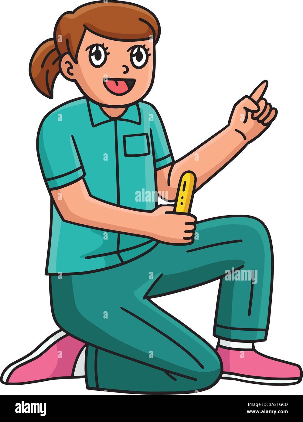 Female Doctor Cartoon Colored Clipart Illustration Stock Vector Image ...