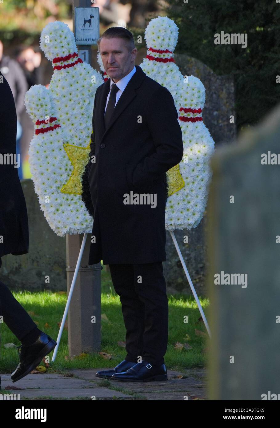 Robbie Keane arrives for the funeral service of One Direction singer ...