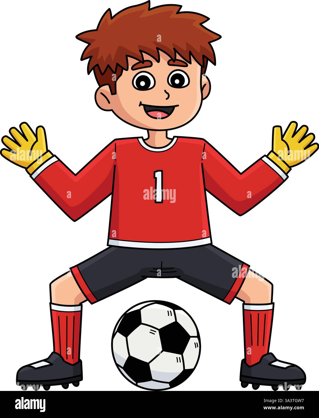 Male Soccer Player Goalkeeper Cartoon Clipart Stock Vector Image & Art ...