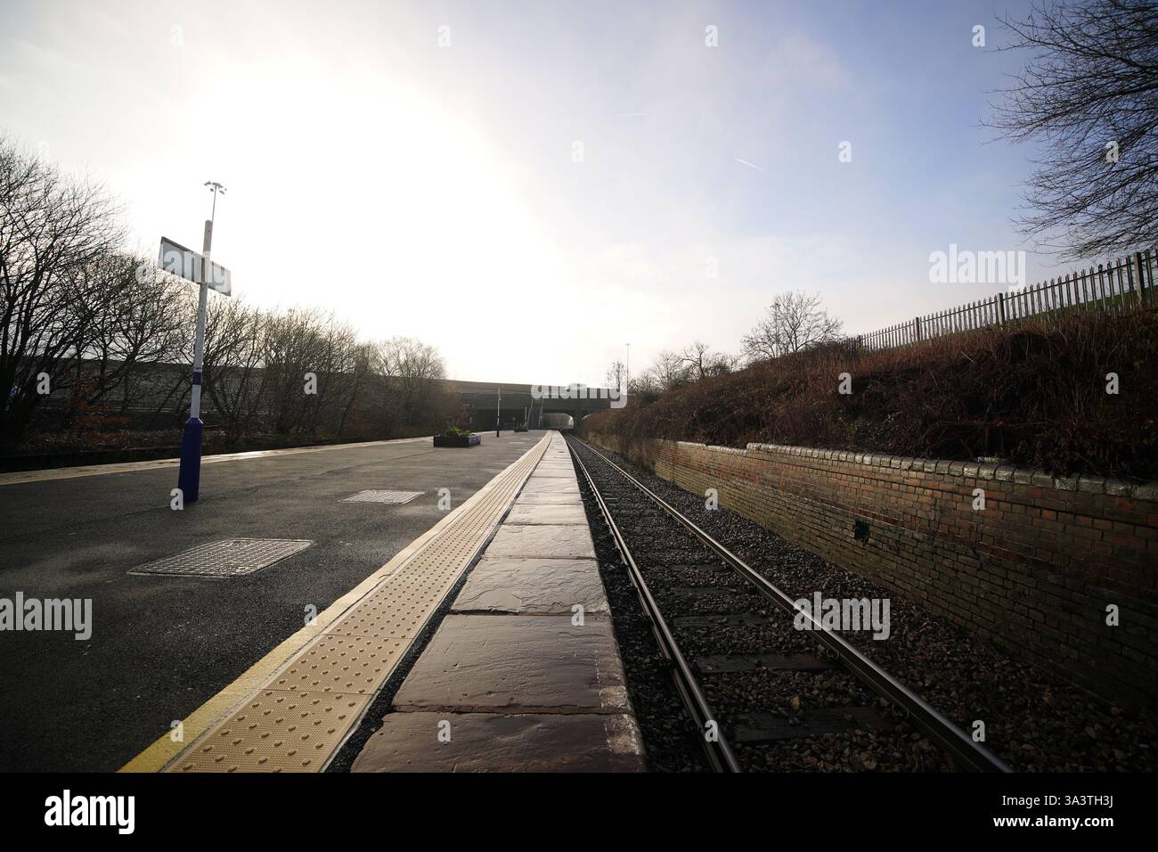 File photo dated 14/12/2023 of Denton railway station in Greater ...