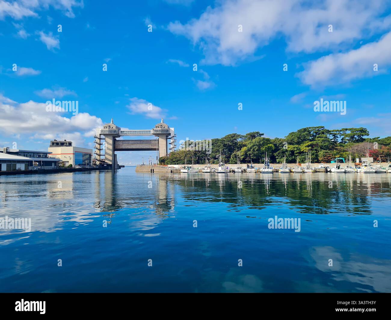 The Tsunami Gate at Numazu Port in Shizuoka Prefecture, Japan Stock ...