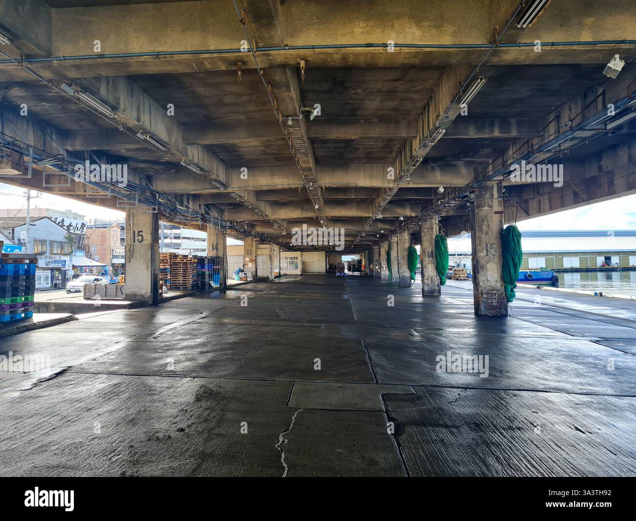 Numazu Fish Market building where fresh fish are unloaded and sold to ...