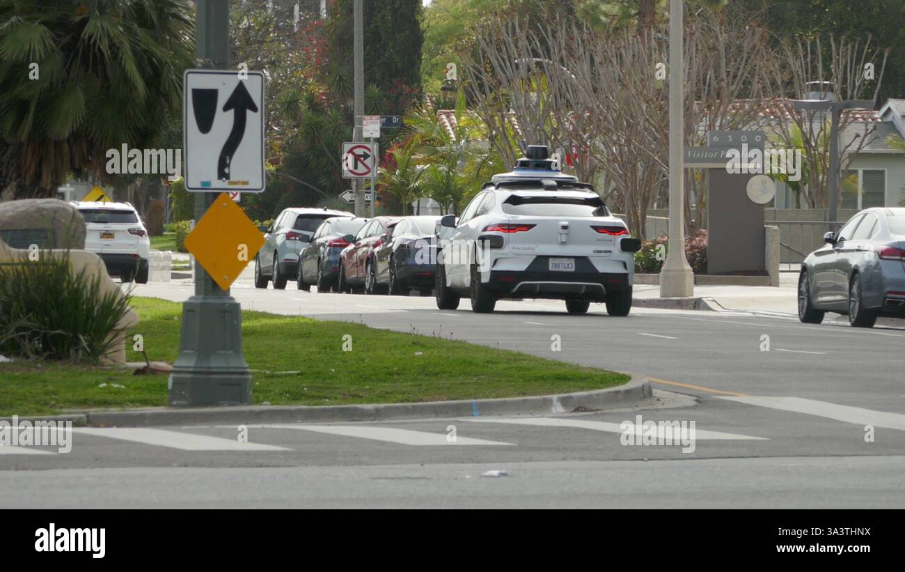 Los Angeles, California, USA 16th March 2025 Waymo Driverless Car on ...