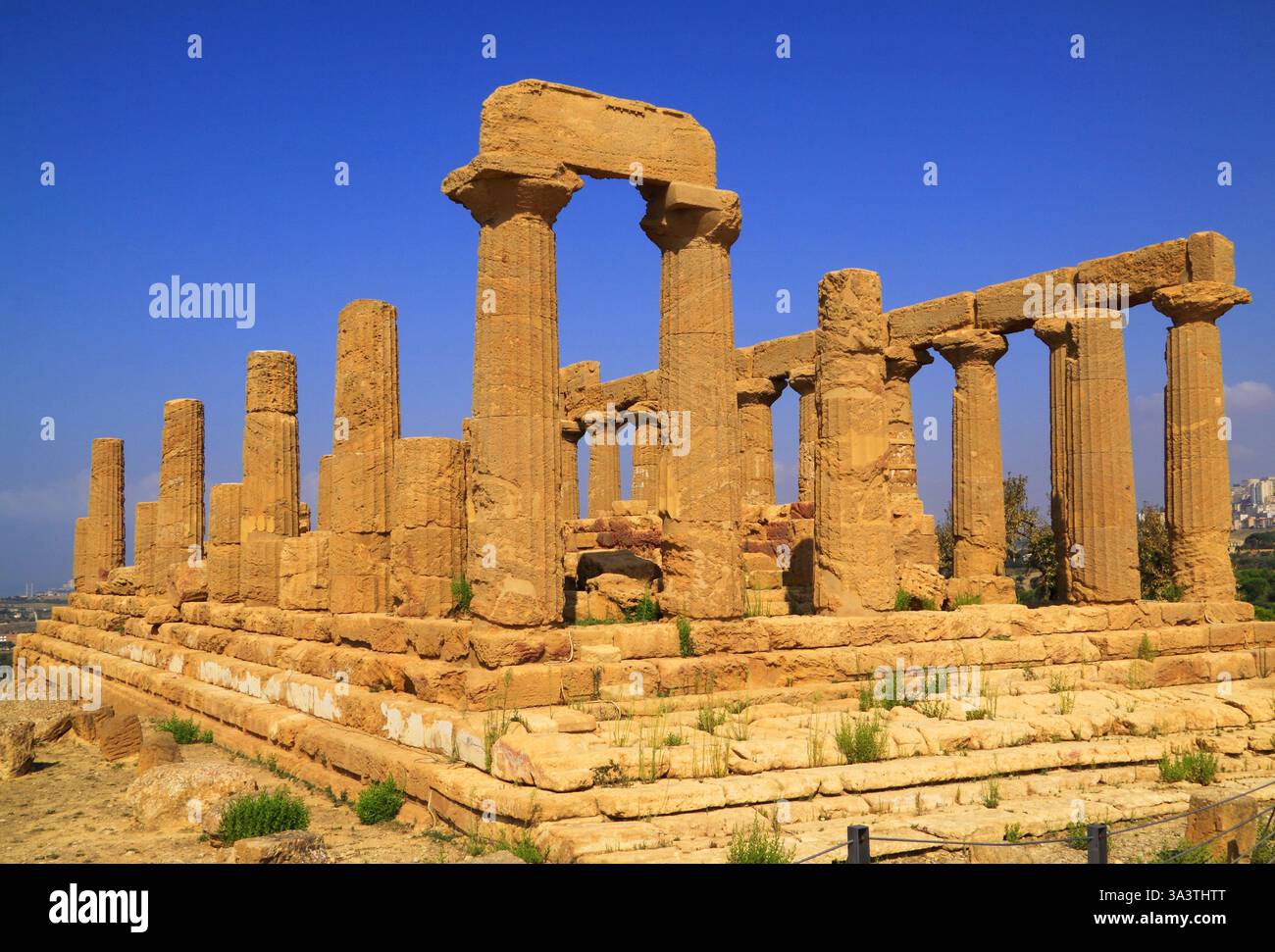 Italy, Sicily, Agrigento. Valley of the Temples - Temple of Era Ancient ...