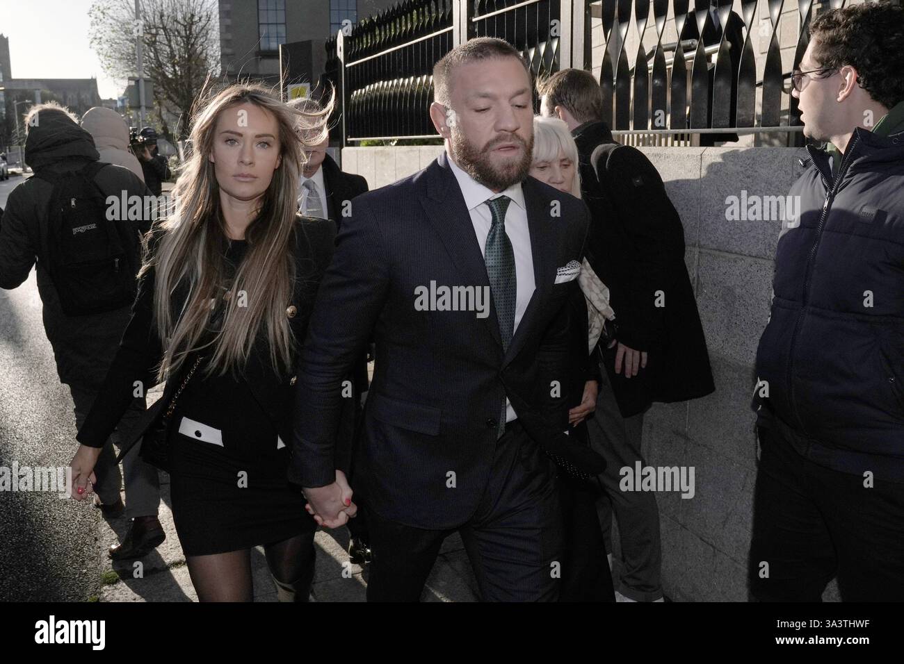 Mixed martial arts fighter Conor McGregor and partner Dee Devlin ...
