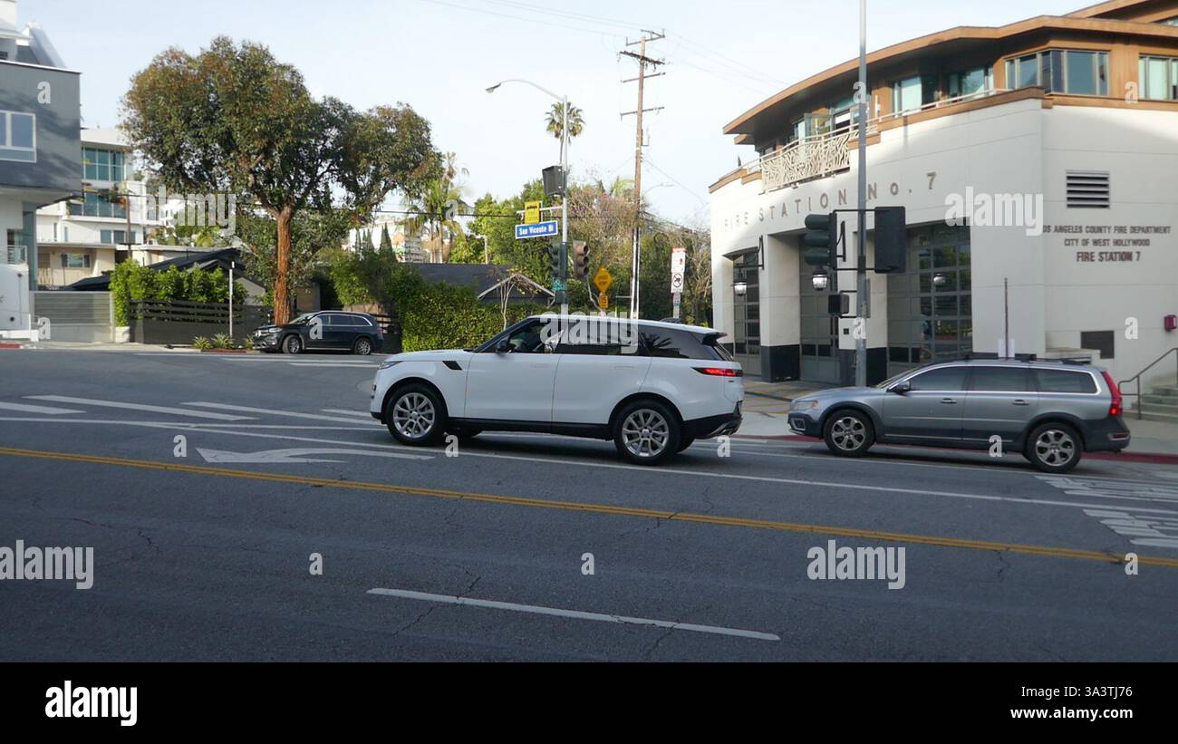 Los Angeles, California, USA 16th March 2025 Cars ignoring Keep Clear ...