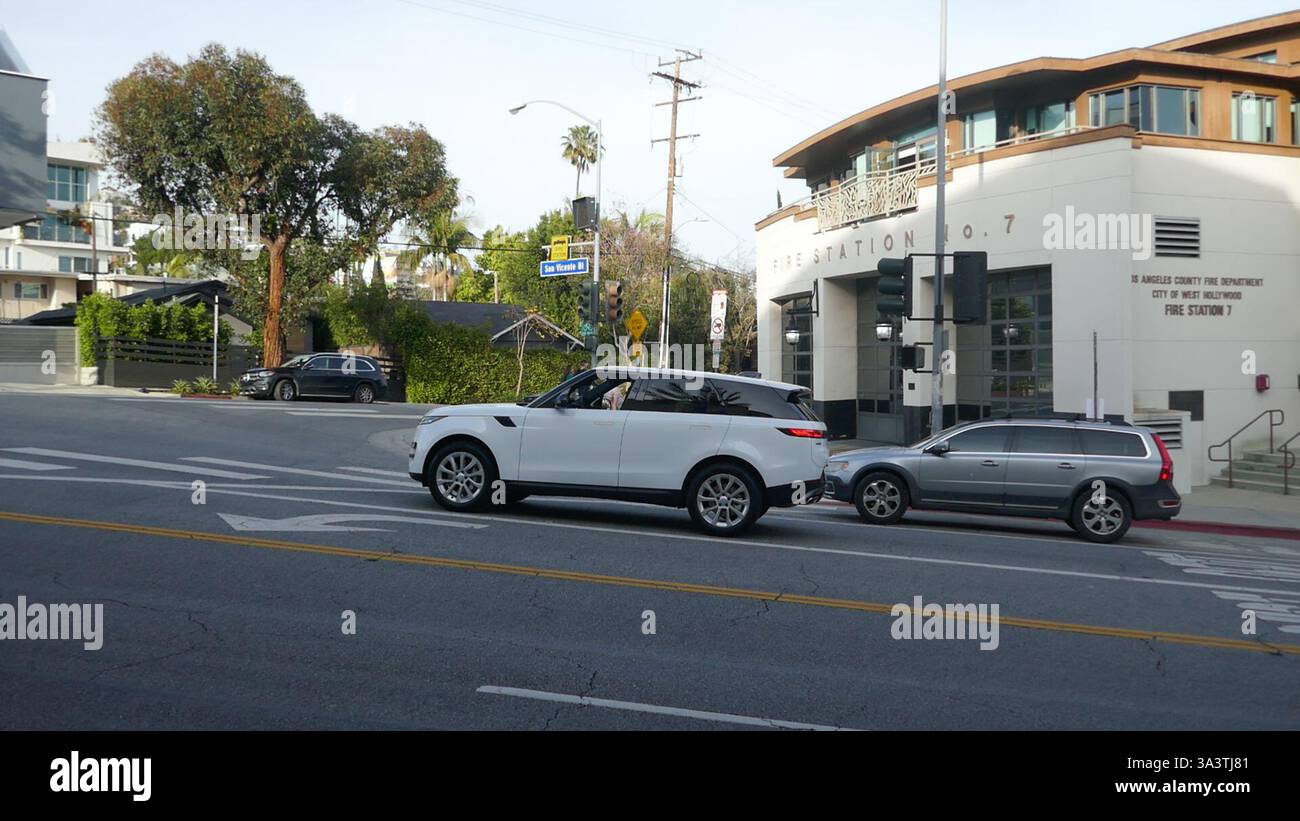 Los Angeles, California, USA 16th March 2025 Cars ignoring Keep Clear ...