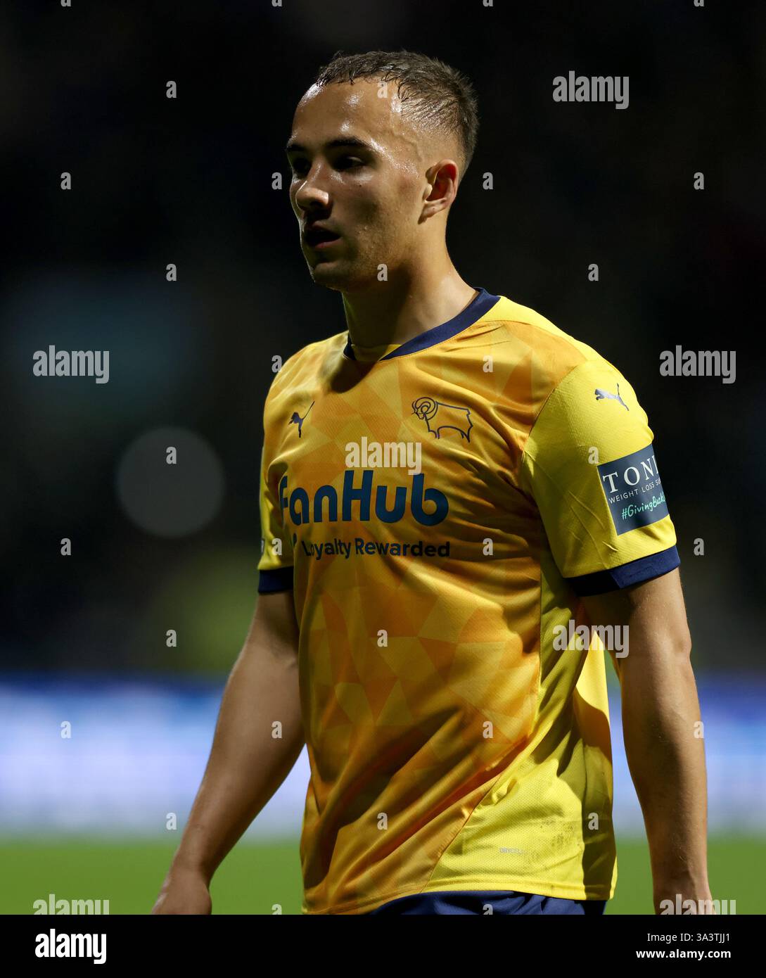 Derby County's Kane Wilson during the Sky Bet Championship match at ...