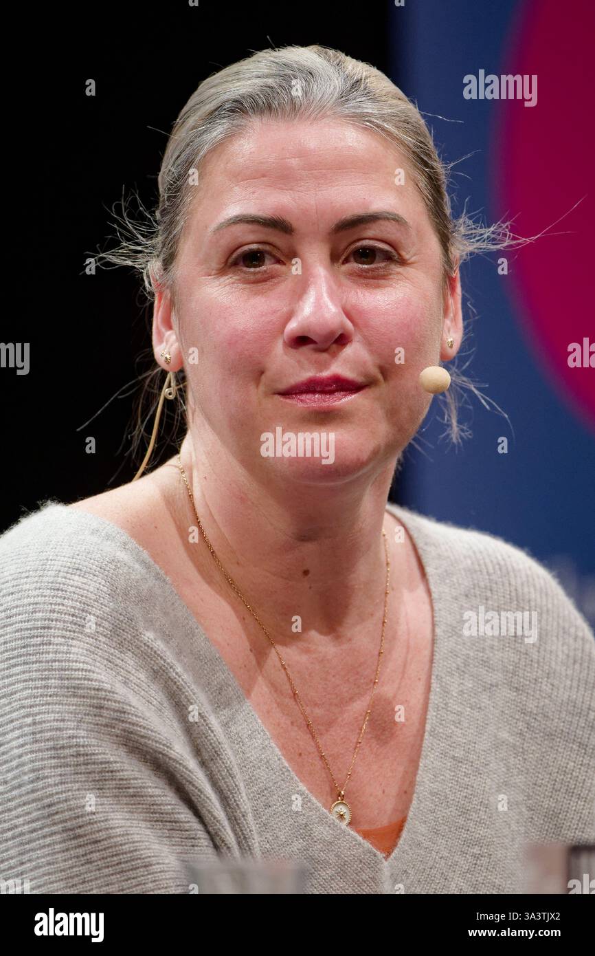 17 March 2025, North Rhine-Westphalia, Cologne: Author Caroline Darian ...