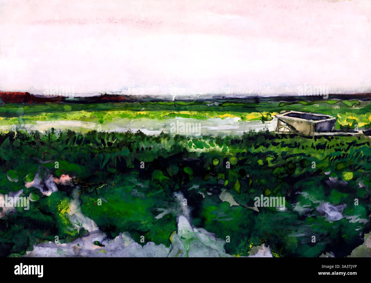 Vincent van Gogh Landscape with Wheelbarrow 1883 Early Painting Post ...