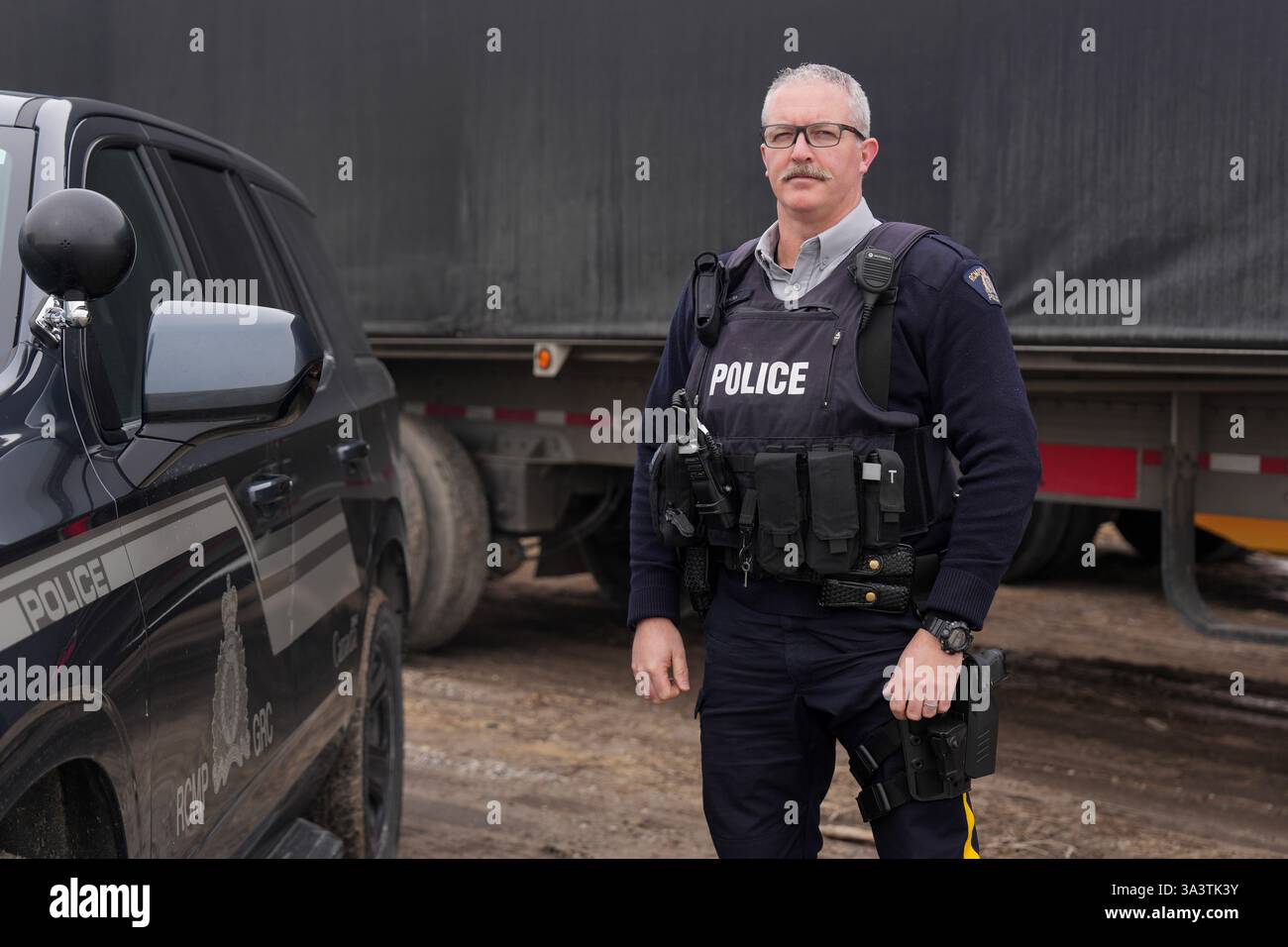 Const. Ian Smith of the RCMP's Border Integrity Unit is photographed in ...