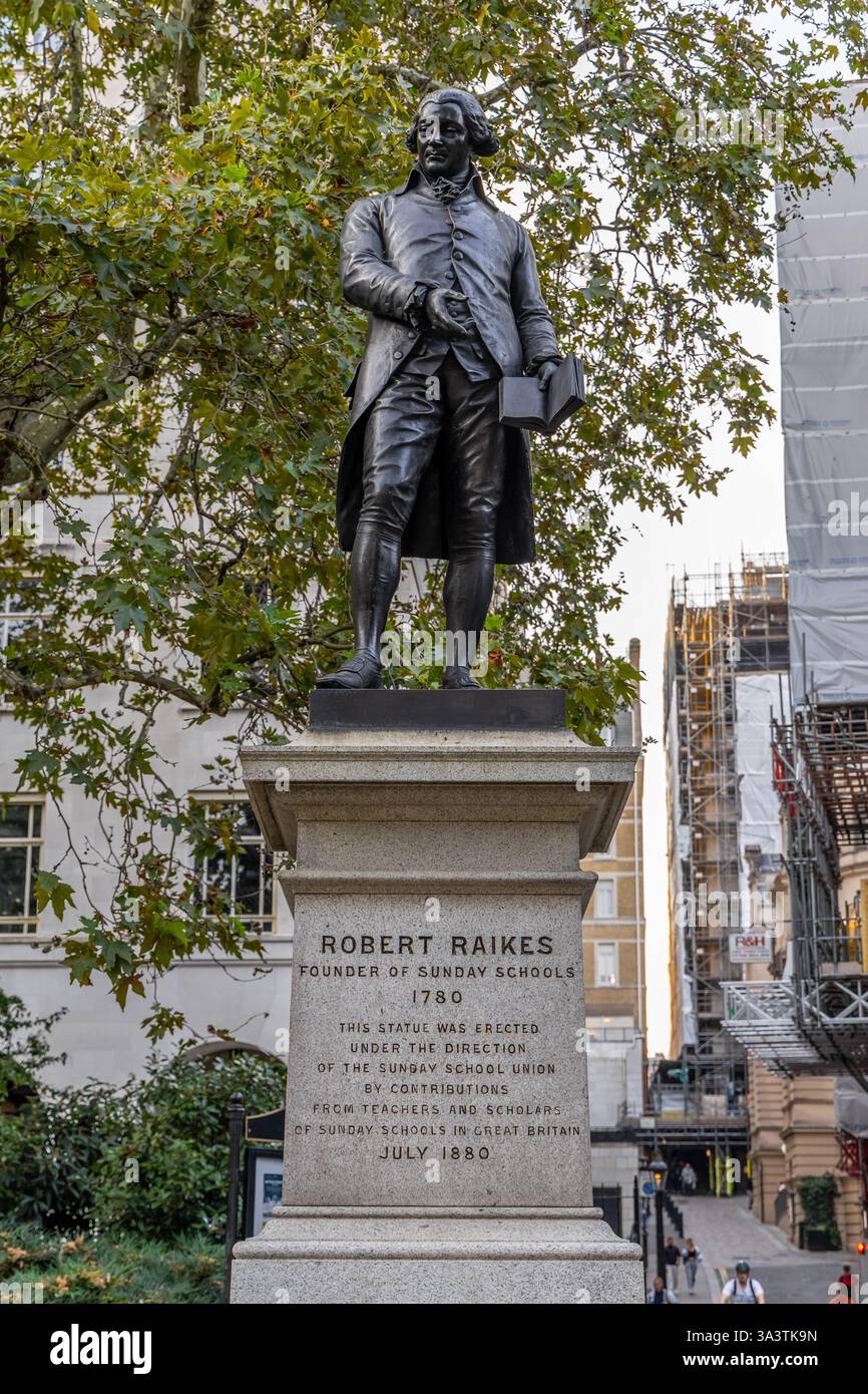 London, UK- September 19, 2024: Tribute to Sunday School Founder ...