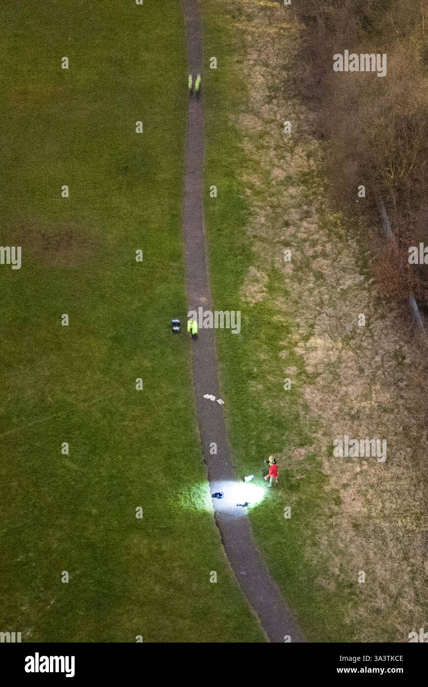 Turnberry Park, Great Barr, Birmingham 17th March 2025: Police hold a ...