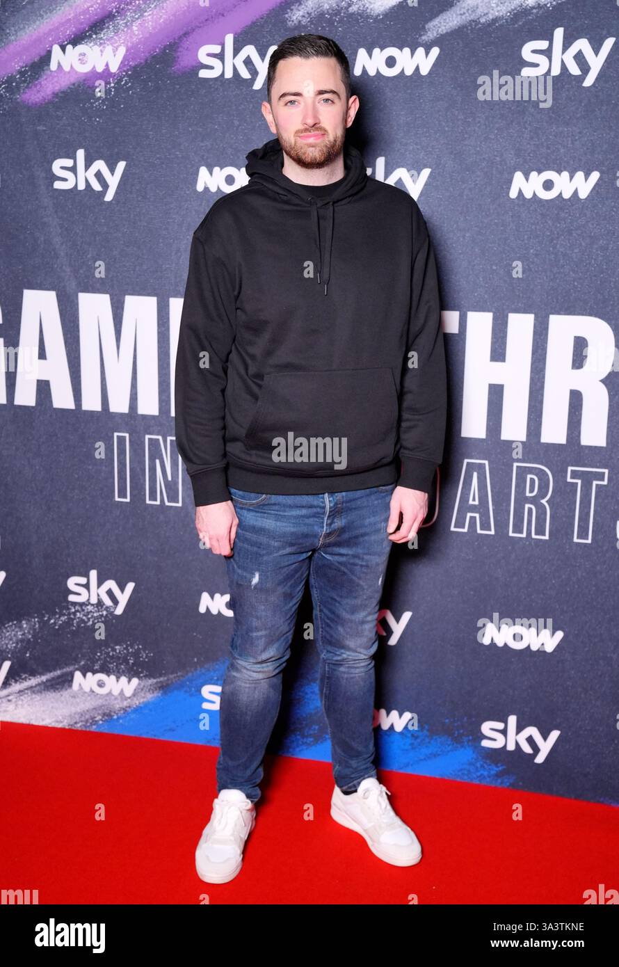 Luke Humphries arriving for the world premiere of Sky documentary Game ...