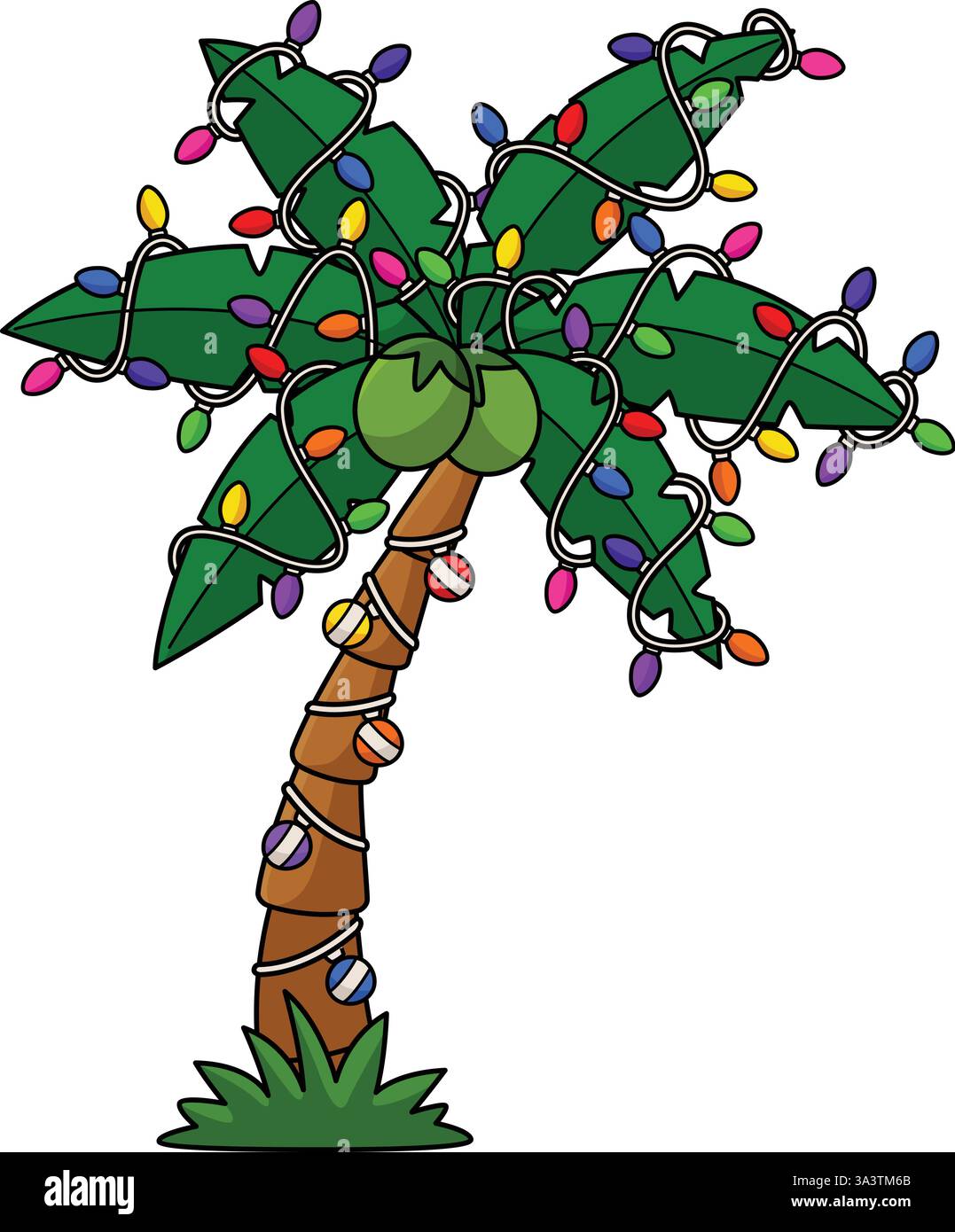 Christmas in July Coconut Christmas Tree Clipart Stock Vector Image ...