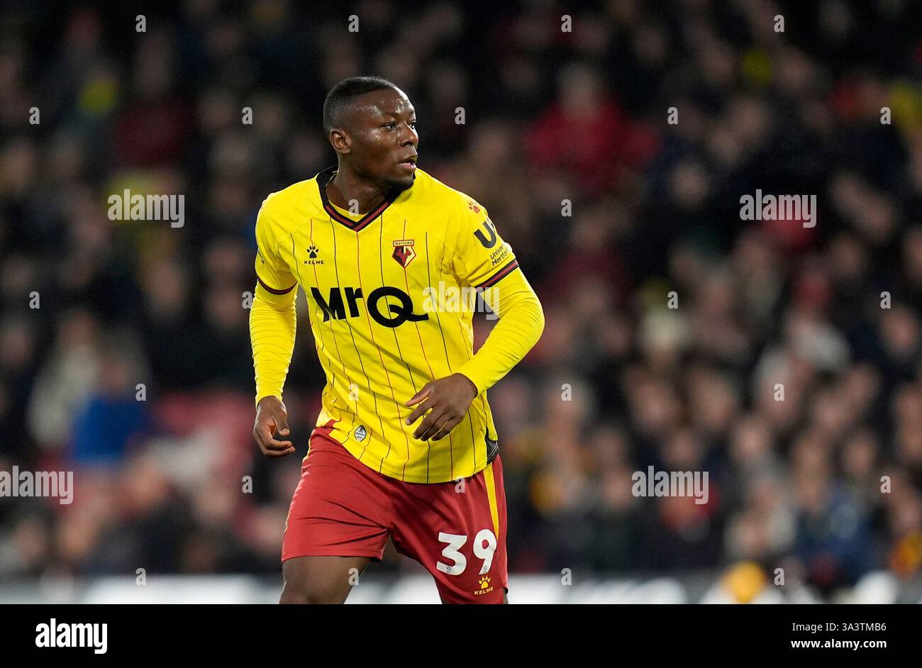 Watford's Edo Kayembe during the Sky Bet Championship match at Vicarage ...
