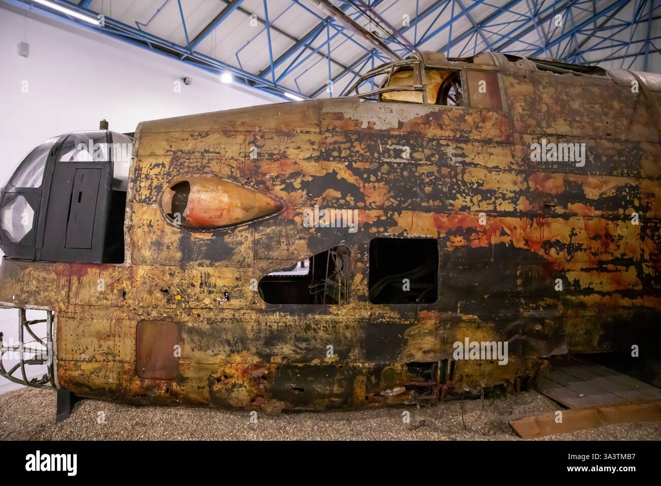 Handley Page Halifax bomber RAF Museum Hendon, recovered from Lake ...