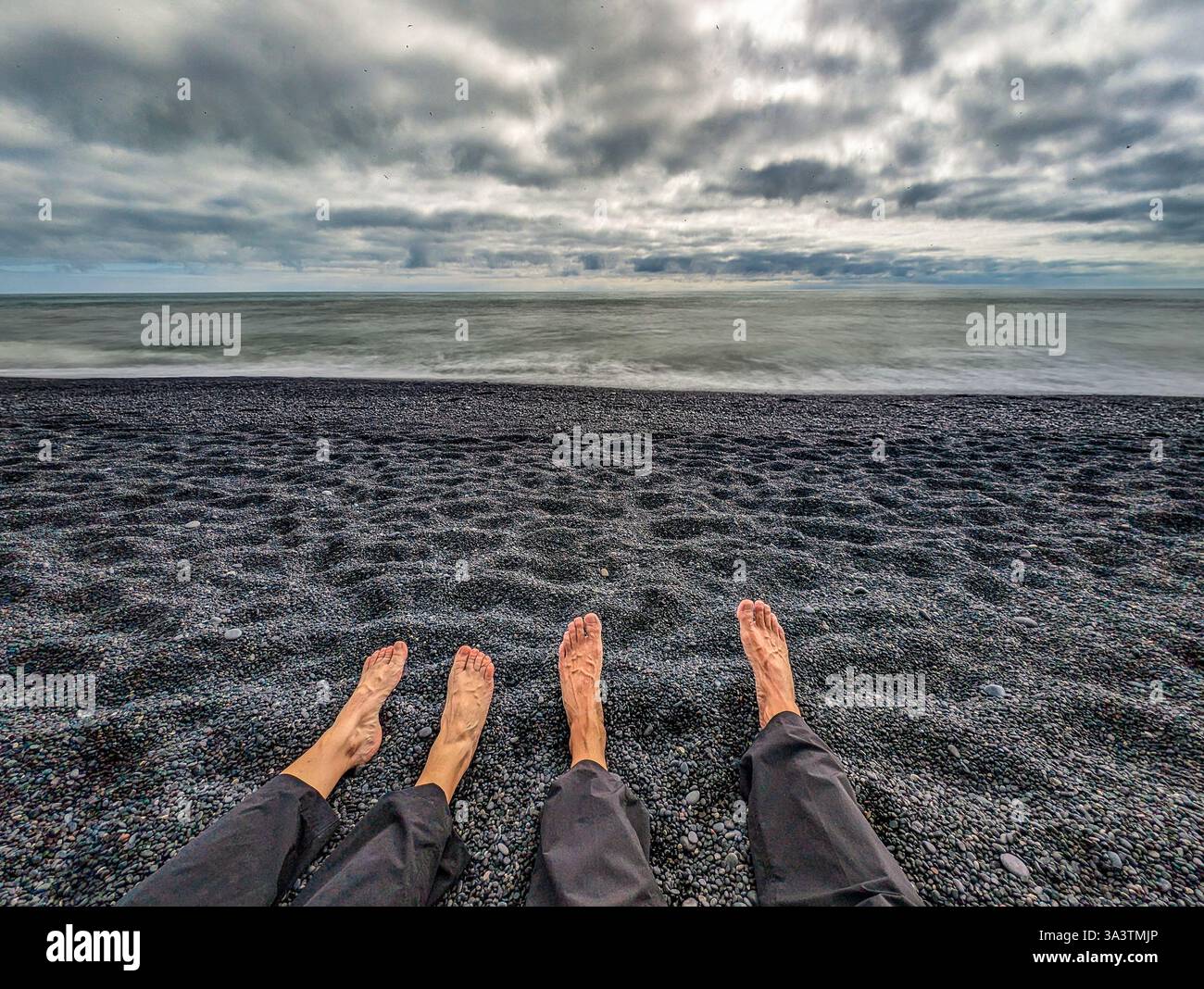 Stack of basalt columns by Halsanefshellir cave on Reynisfjara black ...