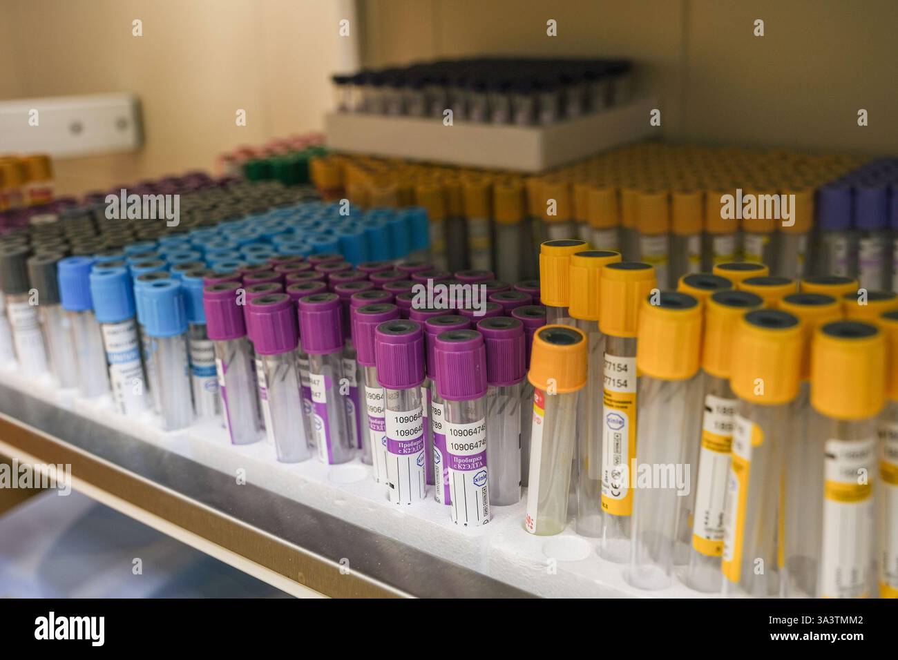 Blood collection and test tubes in the hospital. High quality photo ...